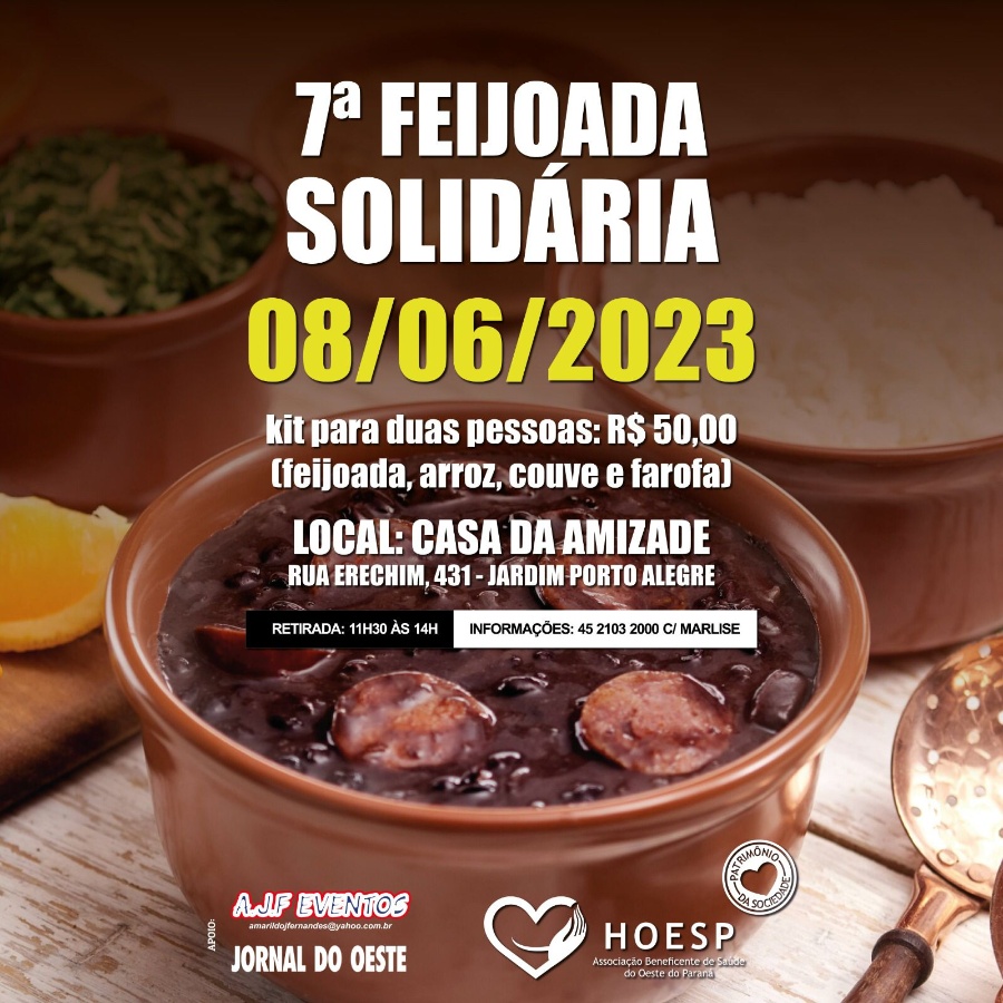 Hoesp promove 7ª Feijoada Solidária com 350 kits a venda