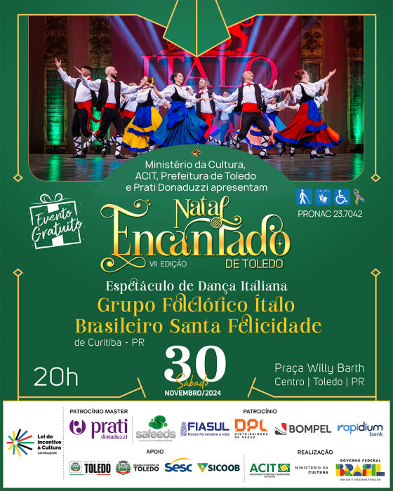 Natal Encantado de Toledo: apresentação de cultura italiana será ...