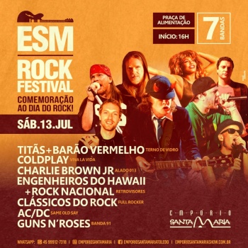 Sábado é dia de curtir 'Esm Rock Festival' com sete bandas no Empório ...